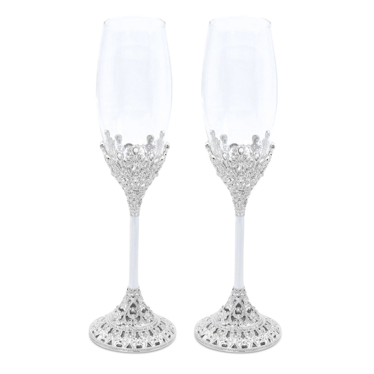 Elegant Crystal Champagne Flutes - Stunning Accessories– World Of Decor