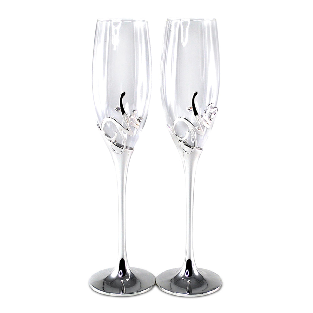 Elegant Champagne Flutes - Infinity Collection Accessories– World Of Decor