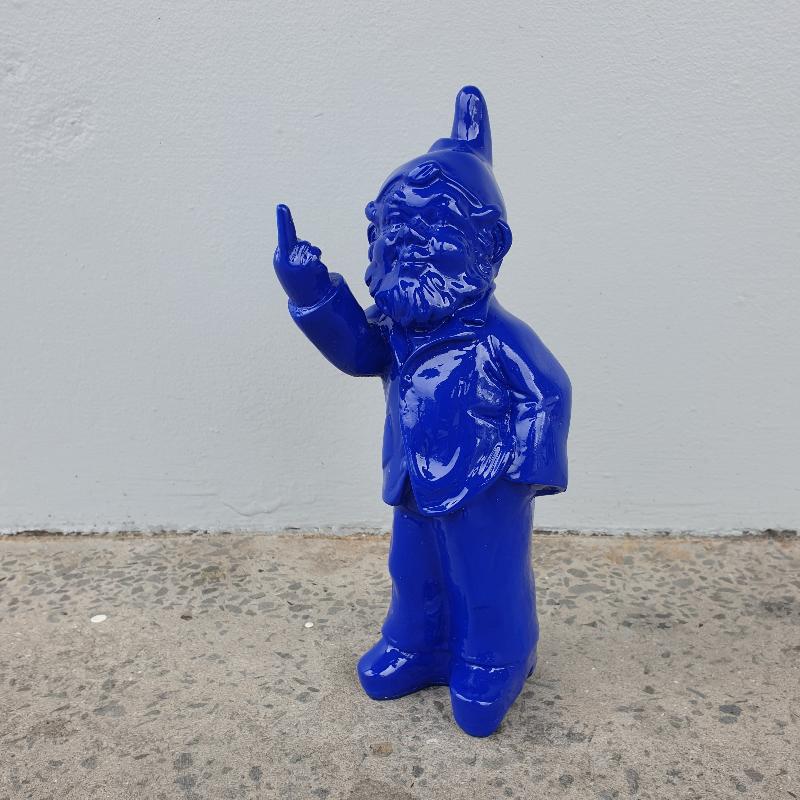 Cheeky Gnome Statue-Blue-World Of Decor
