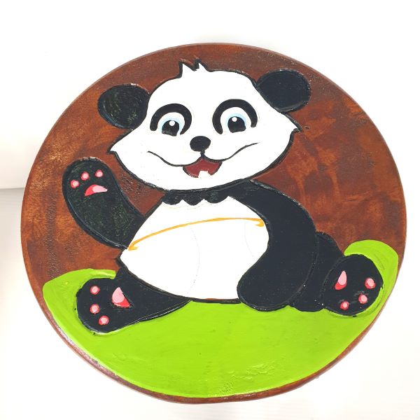 Kids Wooden Stool-Baby Panda-World Of Decor