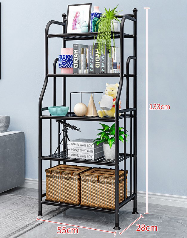 Metal Stand 5 Selve-Black-World Of Decor