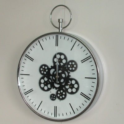 Chrome Fob Gear Clock-World Of Decor