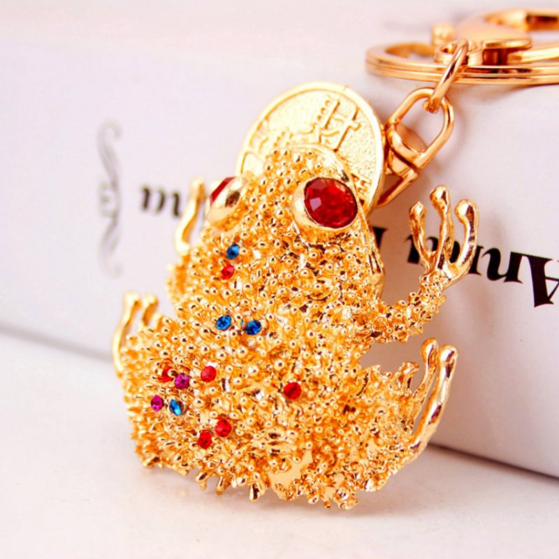 Diamante Key Ring-Money Toad - World Of Decor