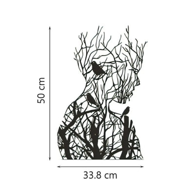 Silence Torso Tree Birds Wall Art-World Of Decor