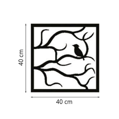 Square Tree Birds Wall Art 40cm-C-World Of Decor