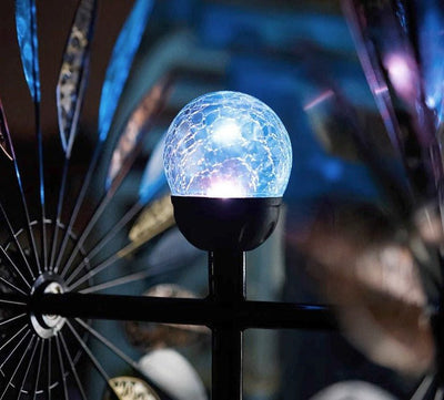 Wind Spinner Solar Light-Floral-World Of Decor